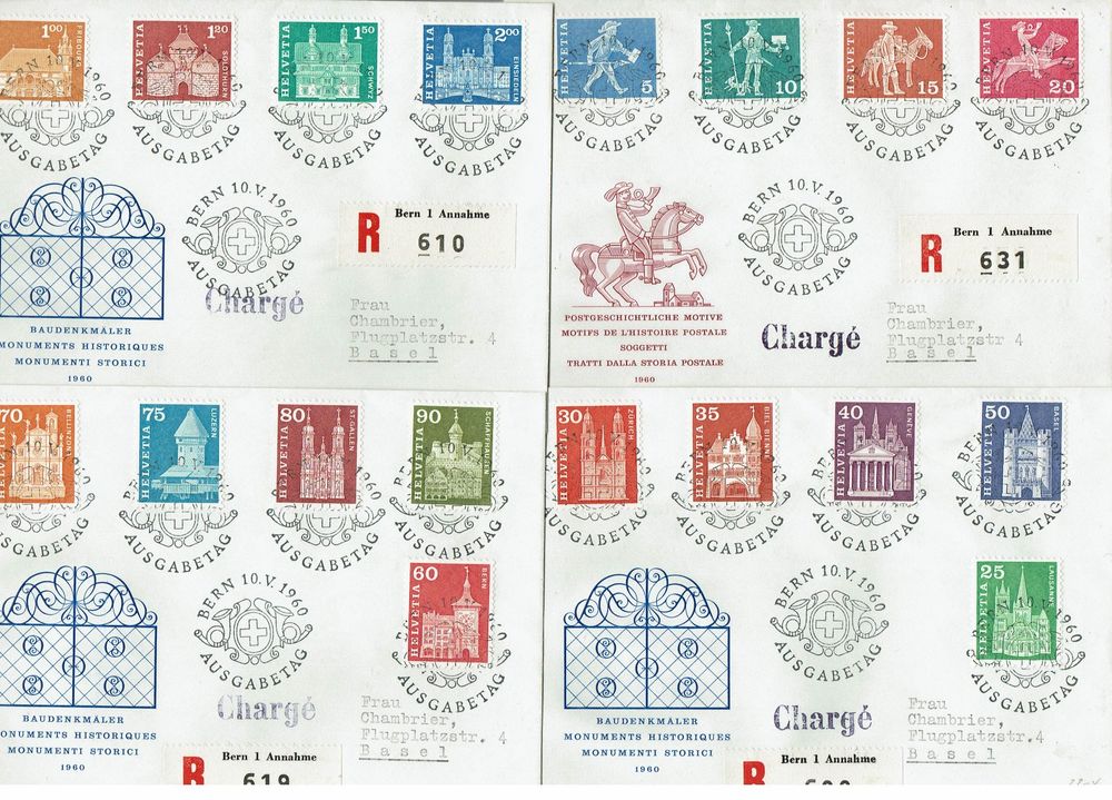 FREI BAUTENMOTIVE 1960 FDC/R-SATZ BILDCOUVERT (Gebraucht) in Rüschlikon ...