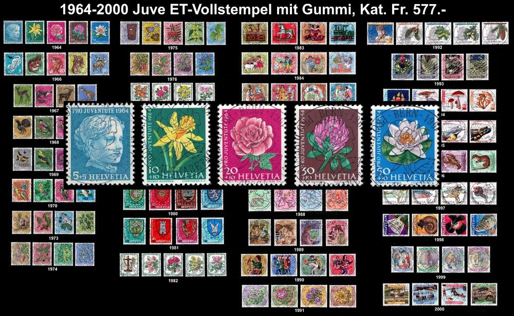 1964-2000 Juve ET Vollstempel mit Gummi ʘ Fr 577.- (Neu (gemäss Beschreibung)) in Eskisehir ...