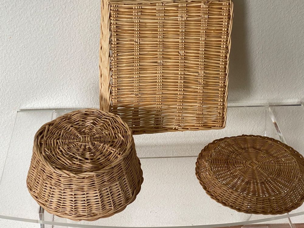 3 Körbe mit 1 Deckel für alle Gelegenheiten Aufbewahrung (Gebraucht) in ...