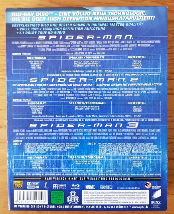 Blu-ray-Disc-Box Spider-Man Trilogy (Gebraucht) in Schaffhausen für CHF ...