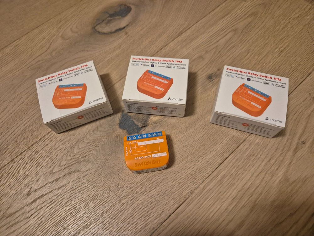 4x SwitchBot Smarte Schalter Relay Switch 1PM mit Matter (Neu (gemäss ...