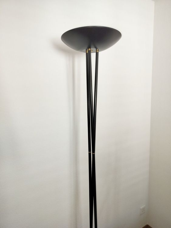 Deckenfluter Schwarz Gold