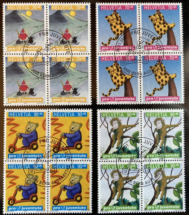 2001, PJ Viererblock Serie J360-J363 ET gest., SBK 48 Fr. (Gebraucht ...