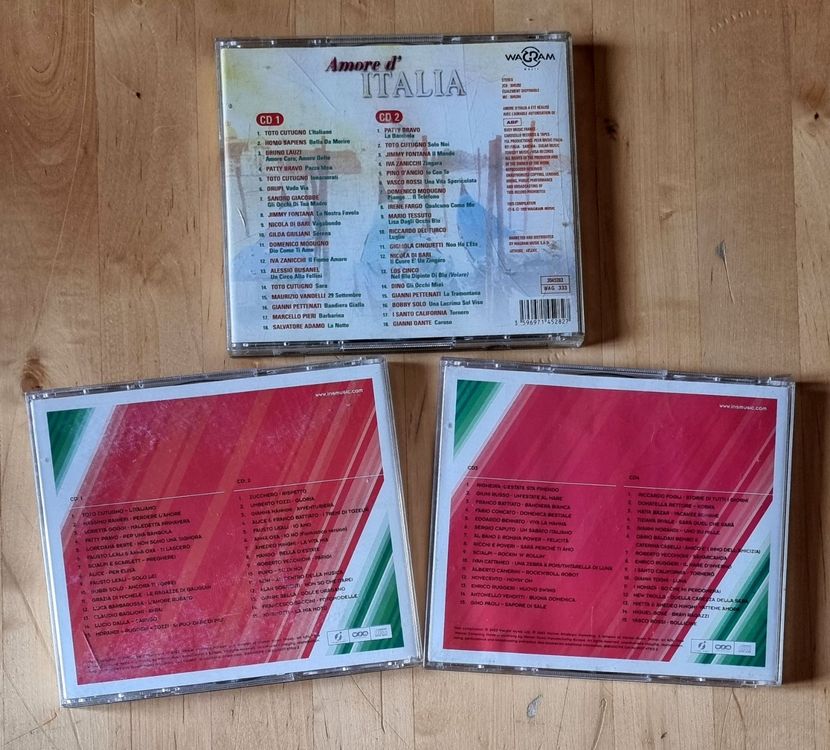 Sammlung 3 x Doppel-CD "ITALIA POP / AMORE D 'ITALIA" 6 CDs (Gebraucht ...