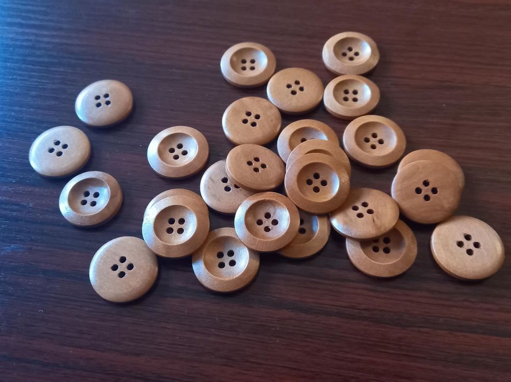 200x Runder Hebeknopf aus Holz - Bouton lèvent rond en bois (Neu und originalverpackt) in ...