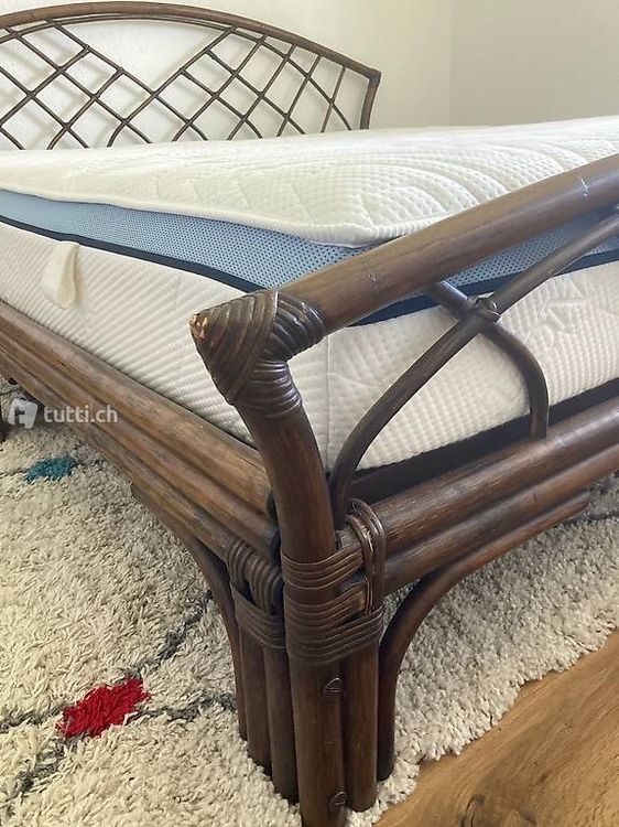 Rattan Bett Vintage