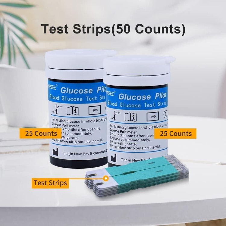 50 bandelettes de glycémie et 50 aiguilles jetables - 24/48H (Neu und ...