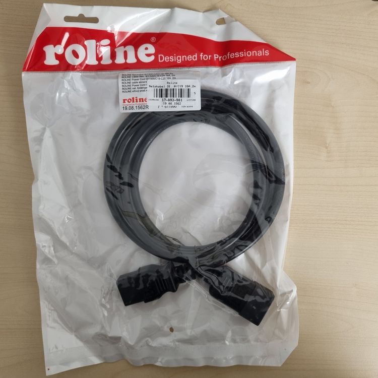 Roline Netzkabel Stecker C20 - Buchse C19 | Kaufen auf Ricardo