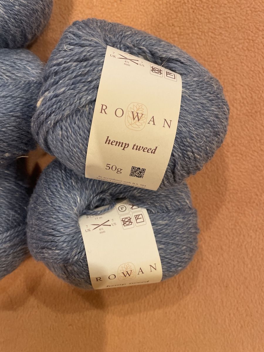 Rowan Hemp Tweed Garn, Misty, 10 Knäuel, NEU, Strickgarn (Gebraucht) in ...