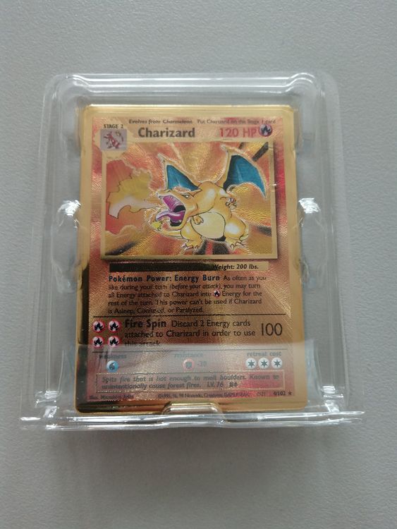 Charizard Gold Metal Card Ultra Premium Collection Base Set (Gebraucht ...