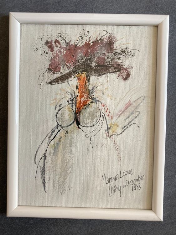 Gemälde Aquarell Zeichnung Mamma Leone sign. Charly Bühler (Gebraucht) in Subingen für CHF 44 ...