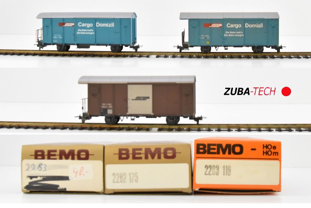Bemo 3x Gedeckte Güterwagen der RhB H0m GS mit OVP (Gebraucht) in St. Gallen für CHF 29 – mit ...