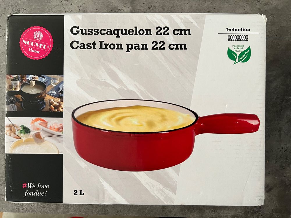 NOUVEL Caquelon für Käsefondue 22 cm Durchmesser (Neu und ...
