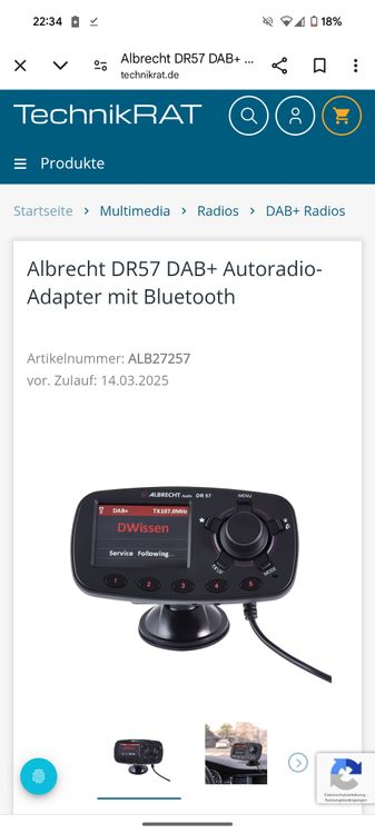 Albrecht DR57 DAB+ Adapter Bluetooth Autoradio (Neu (gemäss ...