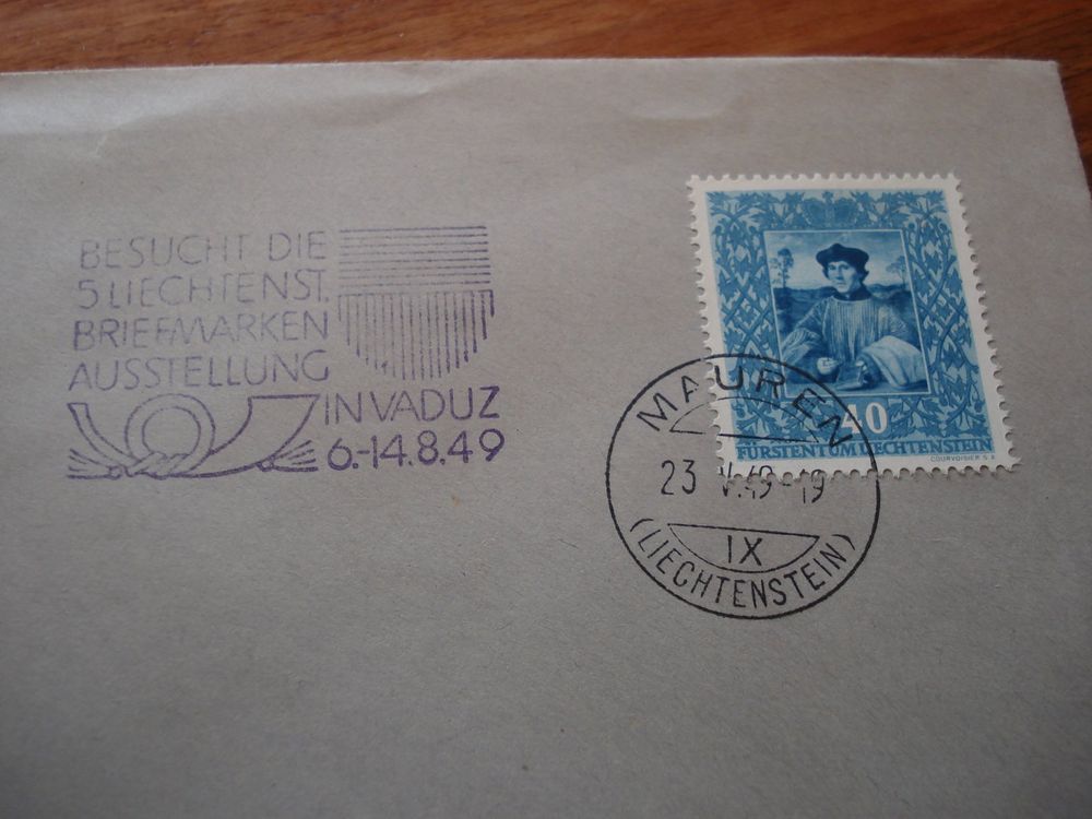 Liechtenstein R Brief 1949, Werbestempel, o Mauren, 40 Rp (Gebraucht) in Niederwil AG für CHF 1 ...