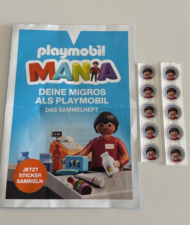 10x Playmobil Mania Sticker - Migros (Neu und originalverpackt) in Jona ...