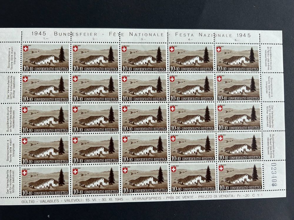 Bogen Pro Patria 1945 (B27) (Neu (gemäss Beschreibung)) in Unterengstringen für CHF 16 – mit ...