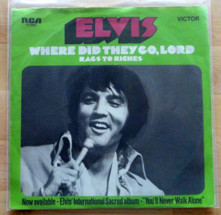 SI ELVIS PRESLEY where did they go lord 1971 KULT rar Cover (D'occasion ...