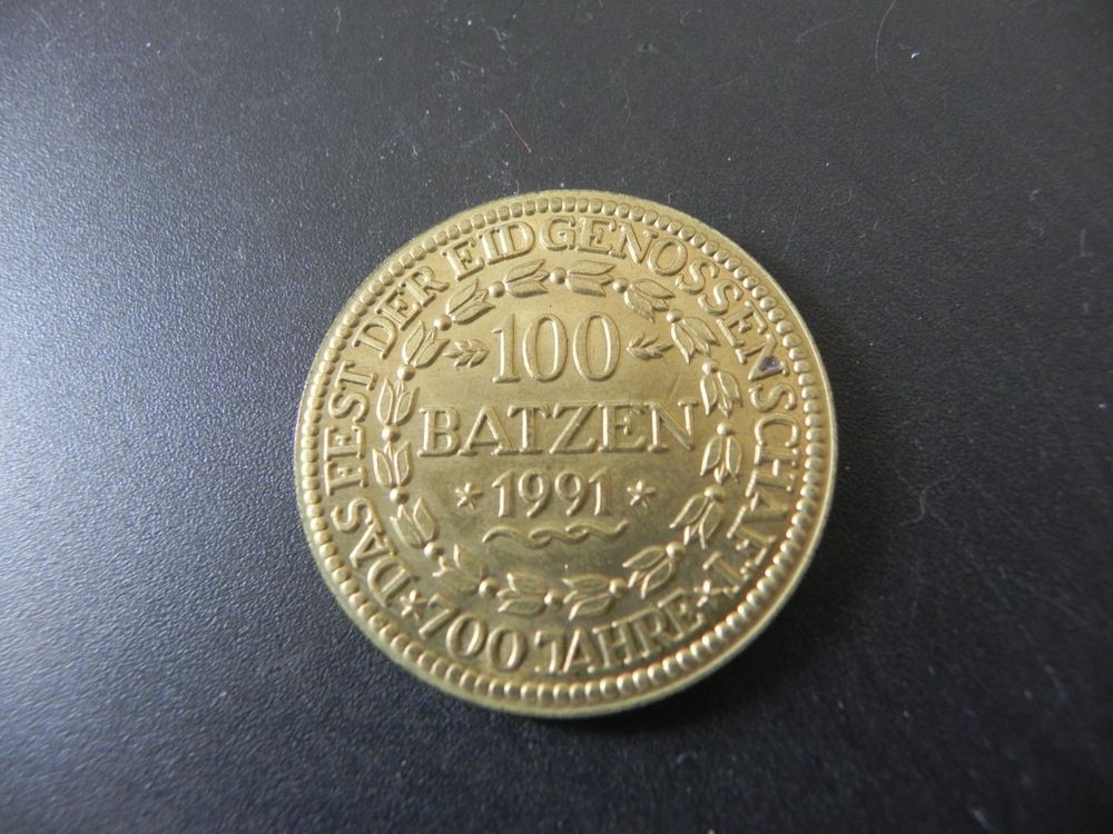 Medaille Schwyz 100 Batzen 1991 - 700 Jahre Schweiz (Gebraucht) in Biel ...