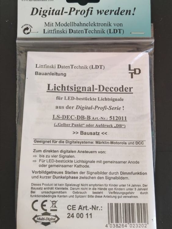Littfinski Lichtsignaldecoder LS-DEC-DB-B Bausatz (Neu und originalverpackt) in Baar für CHF 15 ...