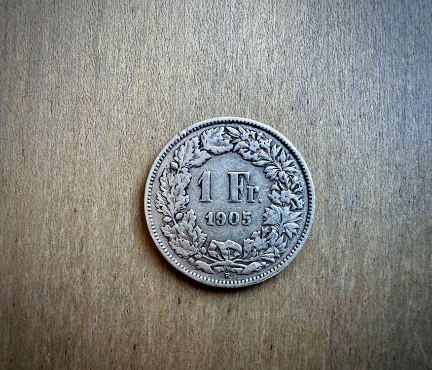 Schweizer 1-Franken Münze (Silber), Jahrgang 1905 | Kaufen auf Ricardo