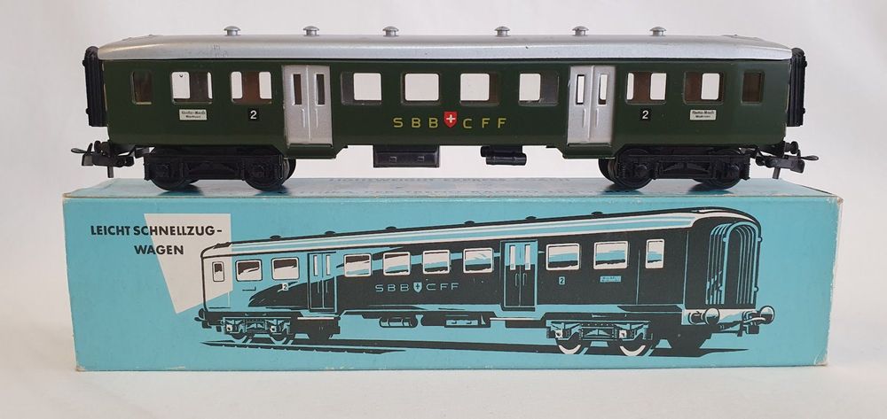 Märklin 4038 SBB Leicht Schnellzugwagen 2.Klasse OVP (Usato) a Seon per ...