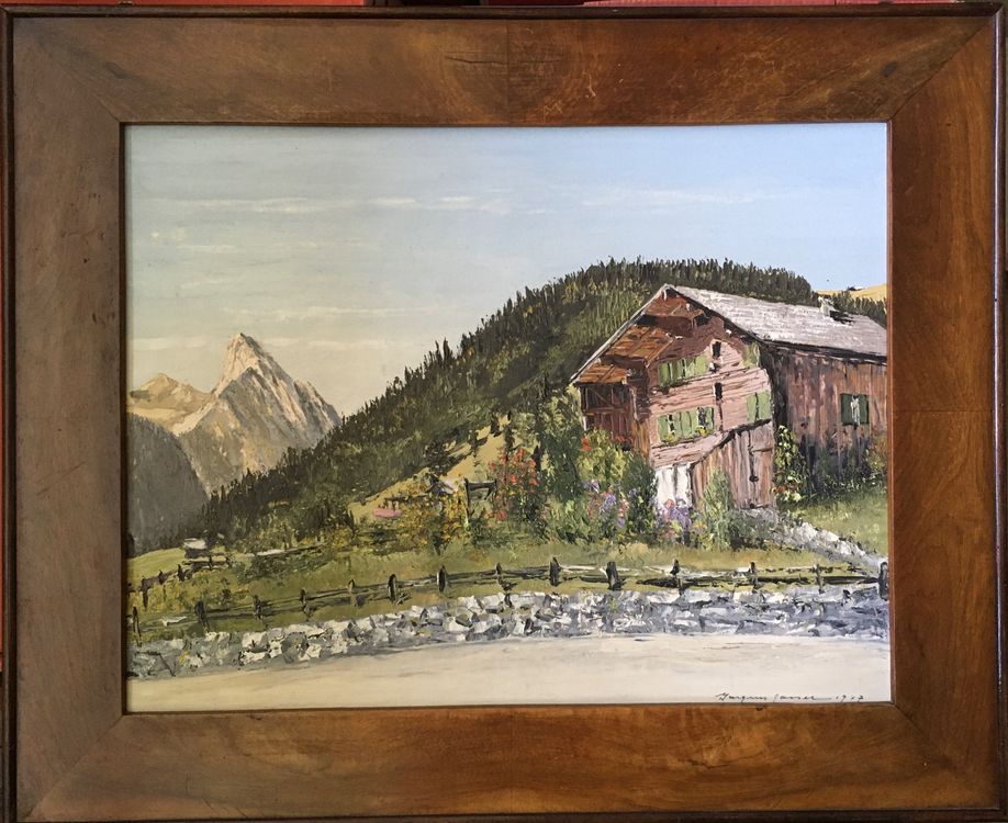 Ölbild Heimet in Schönried von J. Gasser, Gsteig 1947 (Gebraucht) in ...