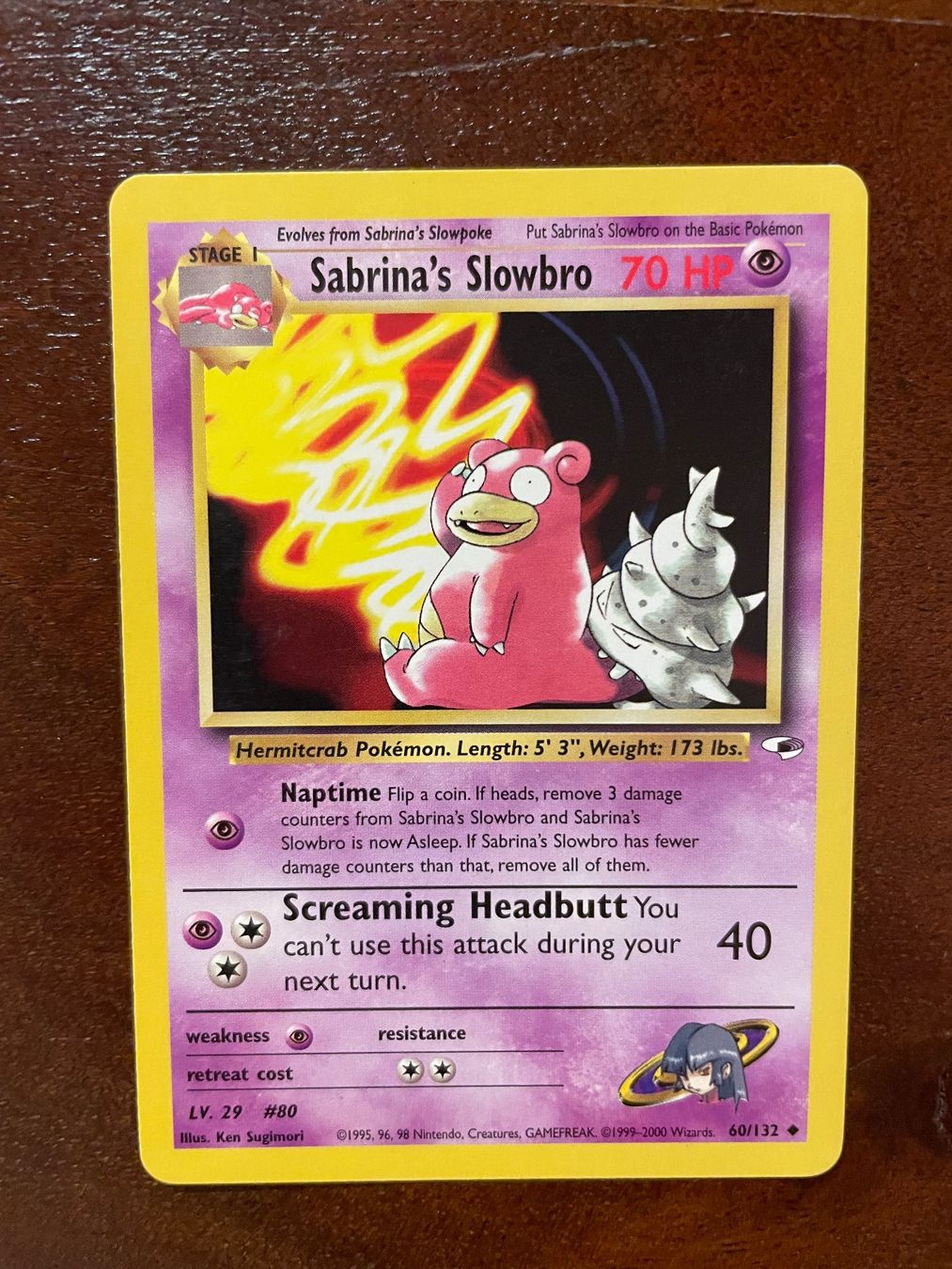 Sabrina’s Slowbro 60/132, Gym Heroes 1999 Pokémon Karte EN (Gebraucht ...