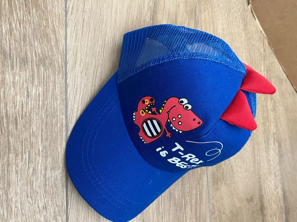 NEU Baseball Mütze für Kinder Hut Cap Dino T-Rex rot (Neu (gemäss ...