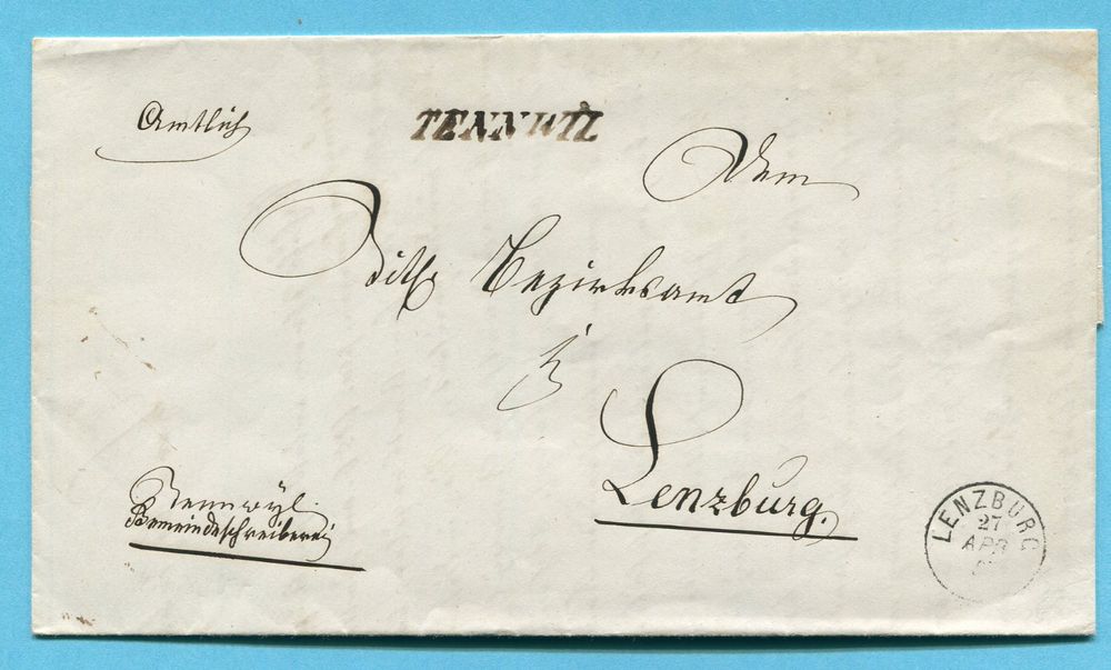 Faltbrief von Tennwil nach Lenzburg 1857 (Gebraucht) in Opfikon für CHF 30 – mit Lieferung auf ...