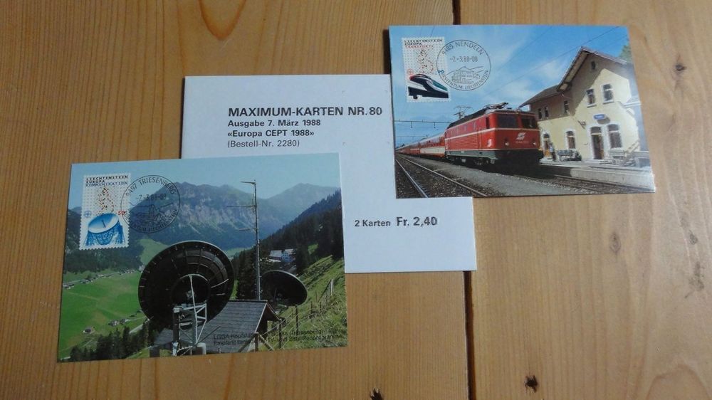 maximumkarten 07.03.1988 (Neu (gemäss Beschreibung)) in liestal für CHF 1 – mit Lieferung auf ...