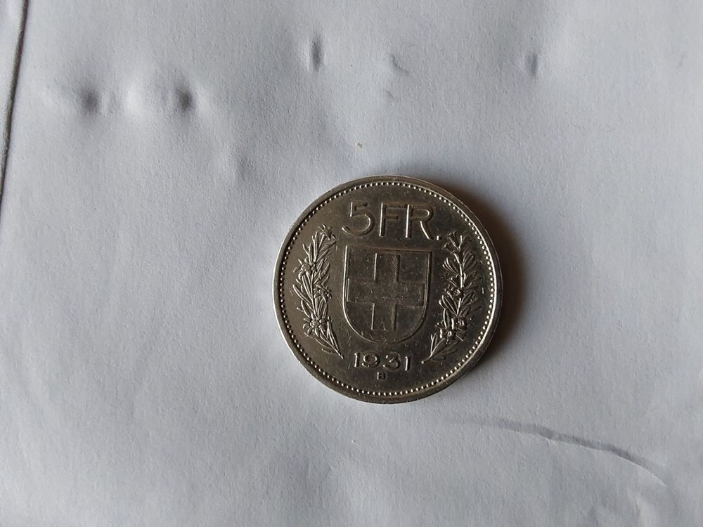 5 Franken 1931 13 Sterne über Kopf (Gebraucht) in Bennau für CHF 19 – mit Lieferung auf Ricardo ...