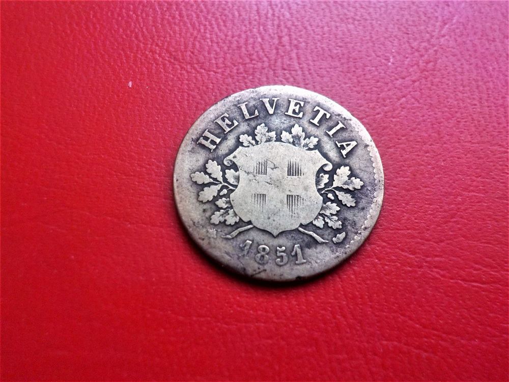 ALTER 10 Räppler 1851 SCHWEIZER Münze (Gebraucht) in Glis für CHF 14 ...