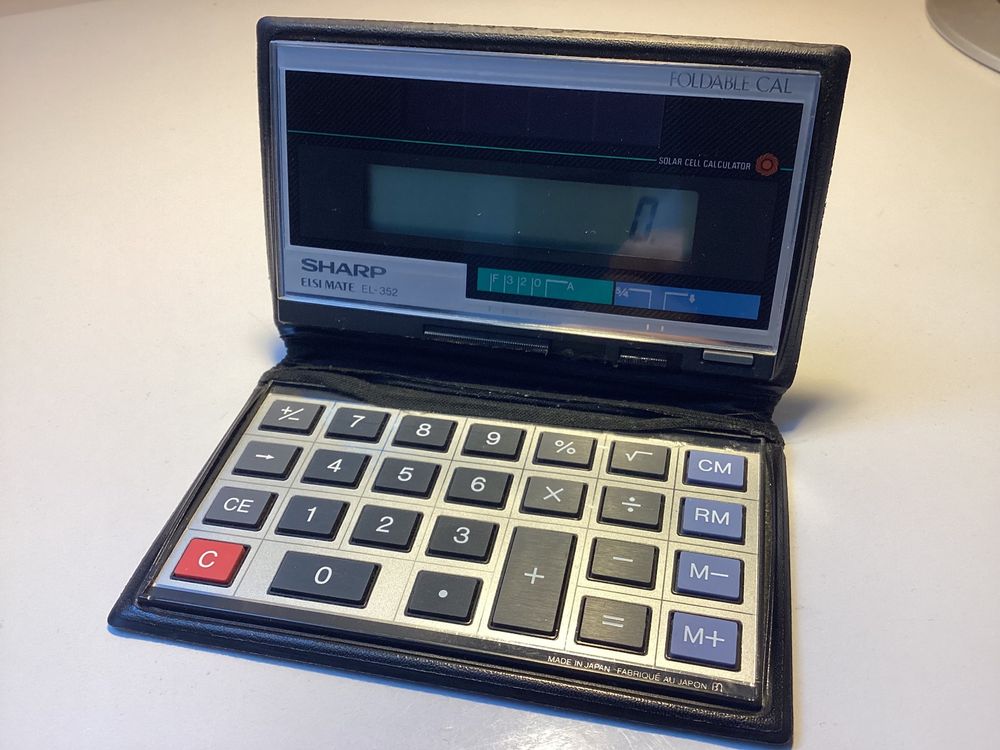 Vintage Calculator "SHARP ELSI MATE EL-352“ Solarrechner1990 (Gebraucht ...