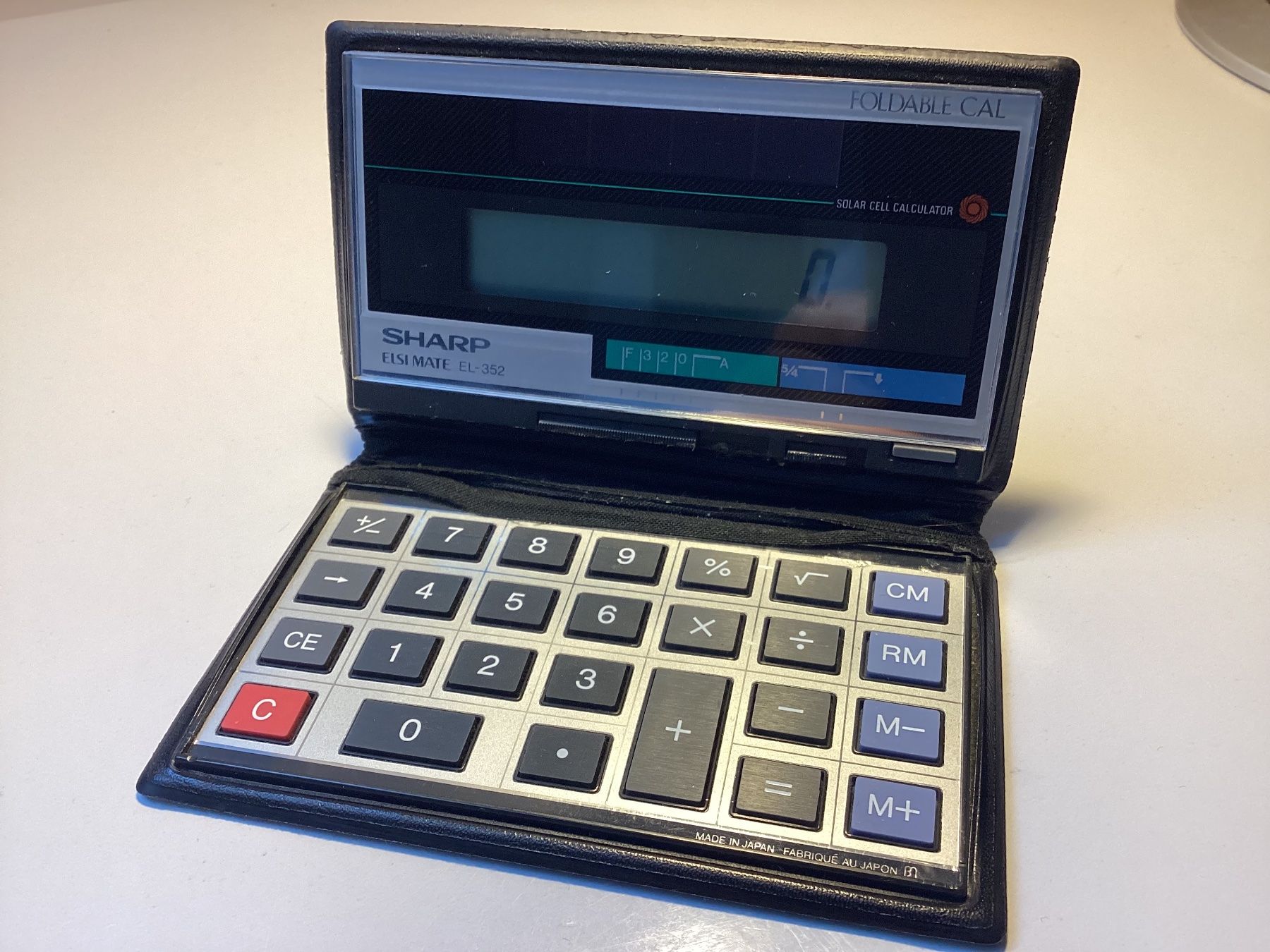 Vintage Calculator "SHARP ELSI MATE EL-352“ Solarrechner1990 (Gebraucht ...