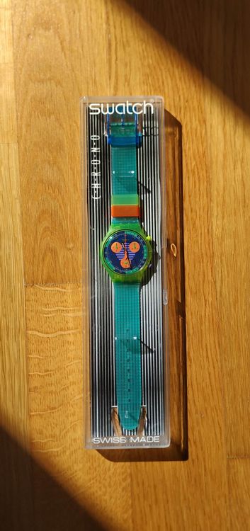 Rare Vintage Montre Swatch Chrono NEW WAVE SCJ100 (1991) (Neu und ...
