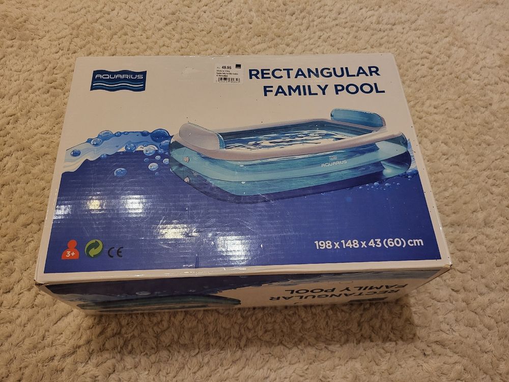 Neuer Family Pool Rechteckig, 198x148x43cm, für Badespass! (Neu und ...