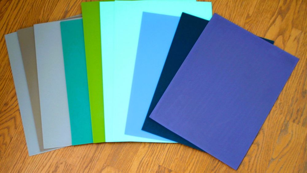 Grosses Bastel- Moosgummi Set ★ Neu Moosgummiplatten blau (Neu und ...