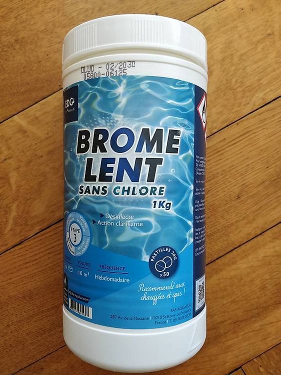 Brome lent sans chlore piscine/spa 1kg neuve + diffuseur (Neuf avec ...