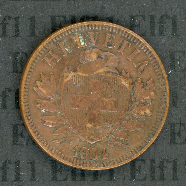 CHF___0.02 1904 vz 2 Rappen (Gebraucht) in Widnau für CHF 60 – mit Lieferung auf Ricardo kaufen