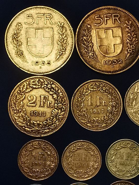 Lot 5.- / 2.- / 1.- / 0.50 Franken / CHF / Rappen Silber | Kaufen auf Ricardo