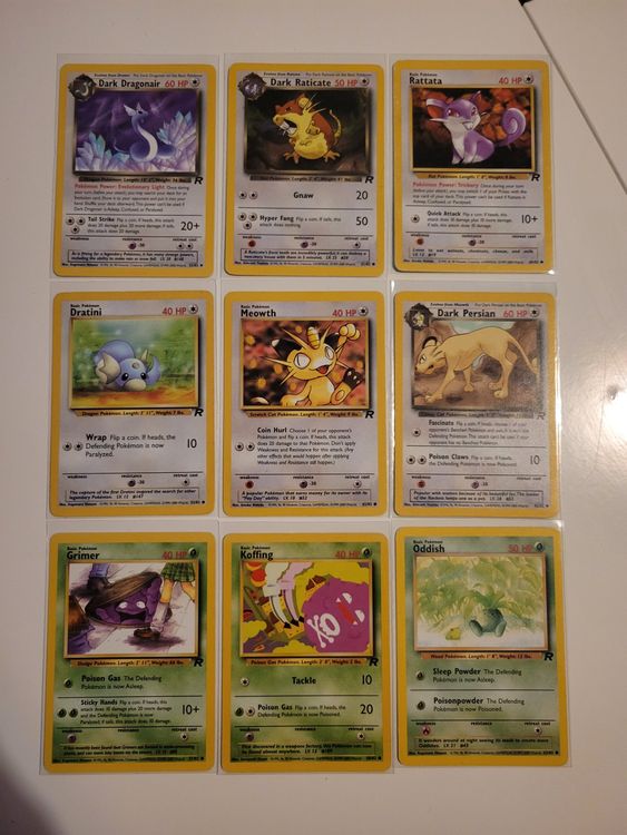 Pokemon Team Rocket Base Set Dark Jolteon/Flareon 39 Karten (Gebraucht ...