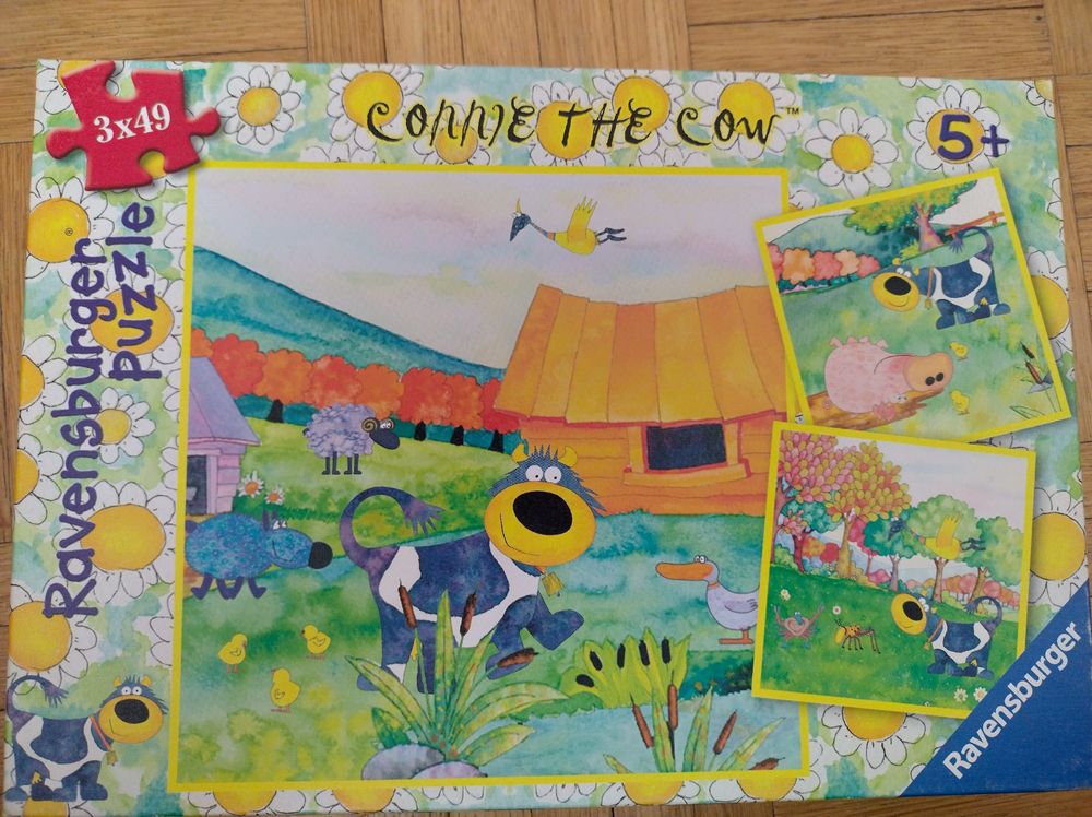 Ravensburger, Puzzle, 3 mal 49-teilig, Conni the cow. (Gebraucht) in ...