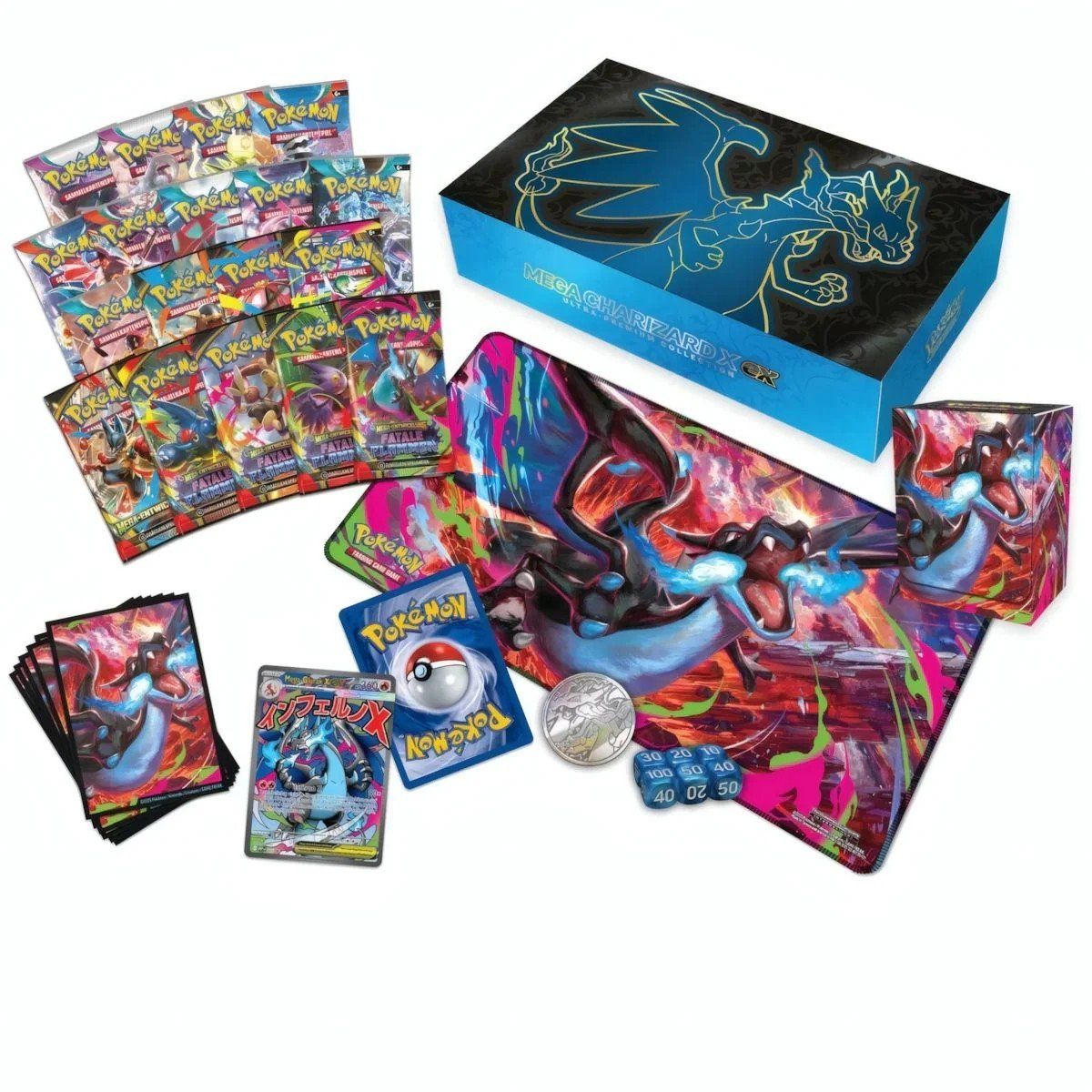 Pokemon Mega Glurak X ex Ultra Premium Kollektion (UPK)-DE (Neu und ...