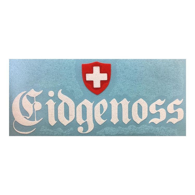 Aufkleber "EIDGENOSS" weiss - ca. 12 cm (Neu (gemäss Beschreibung)) in ...
