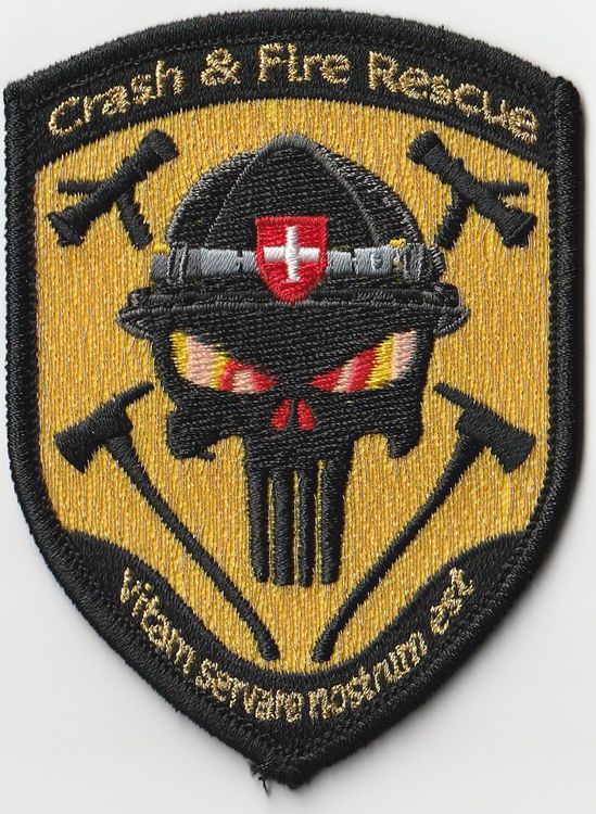 Swiss Aie Force Crash & Fire Rescue Patch Stoff ohne Klett | Kaufen auf ...