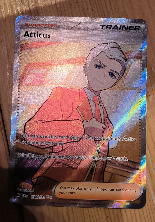 Pokemon Karte Atticus Full Art Trainer Prismatic Evolution (Neu (gemäss ...