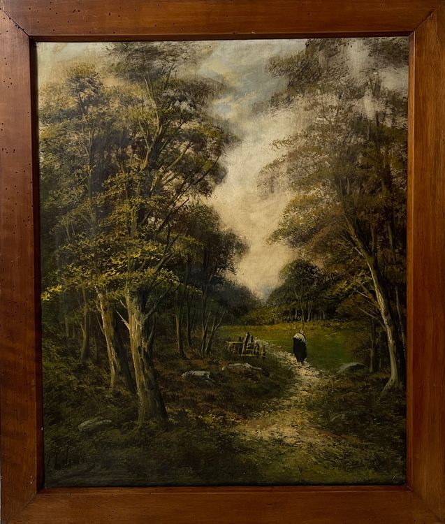 Antike Waldszene Gemälde | Kaufen auf Ricardo