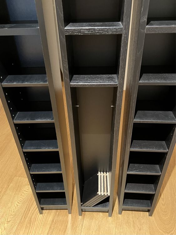 3x IKEA Gnedby CD-Regale (2x dunkelbraun, 1x schwarz) (Gebraucht) in ...