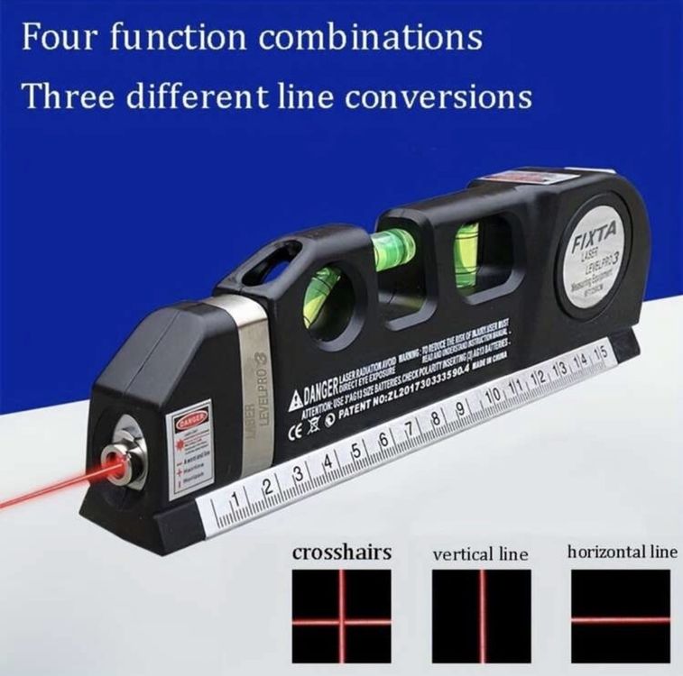 Multifunktion Laser-Wasserwaage mit Messband. (Neu und originalverpackt ...